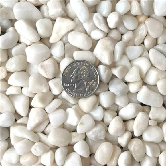 Accents | Natural Decorative Polished White Pebbles 38 Gravel Size 2lb ...